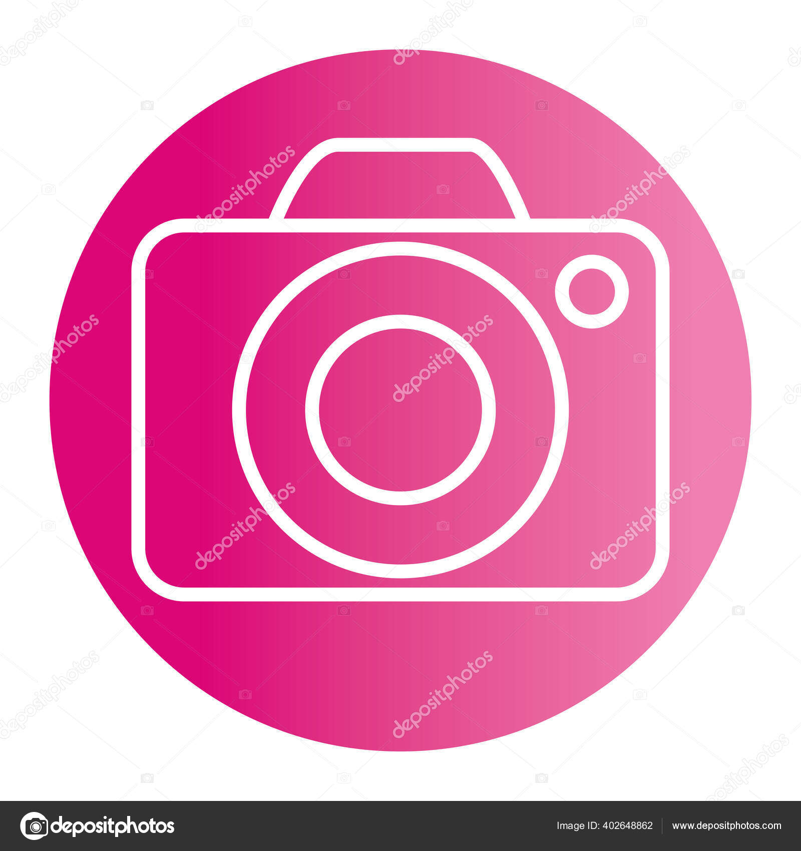 Camera button icon, on white background Stock Vector by ©yupiramos ...