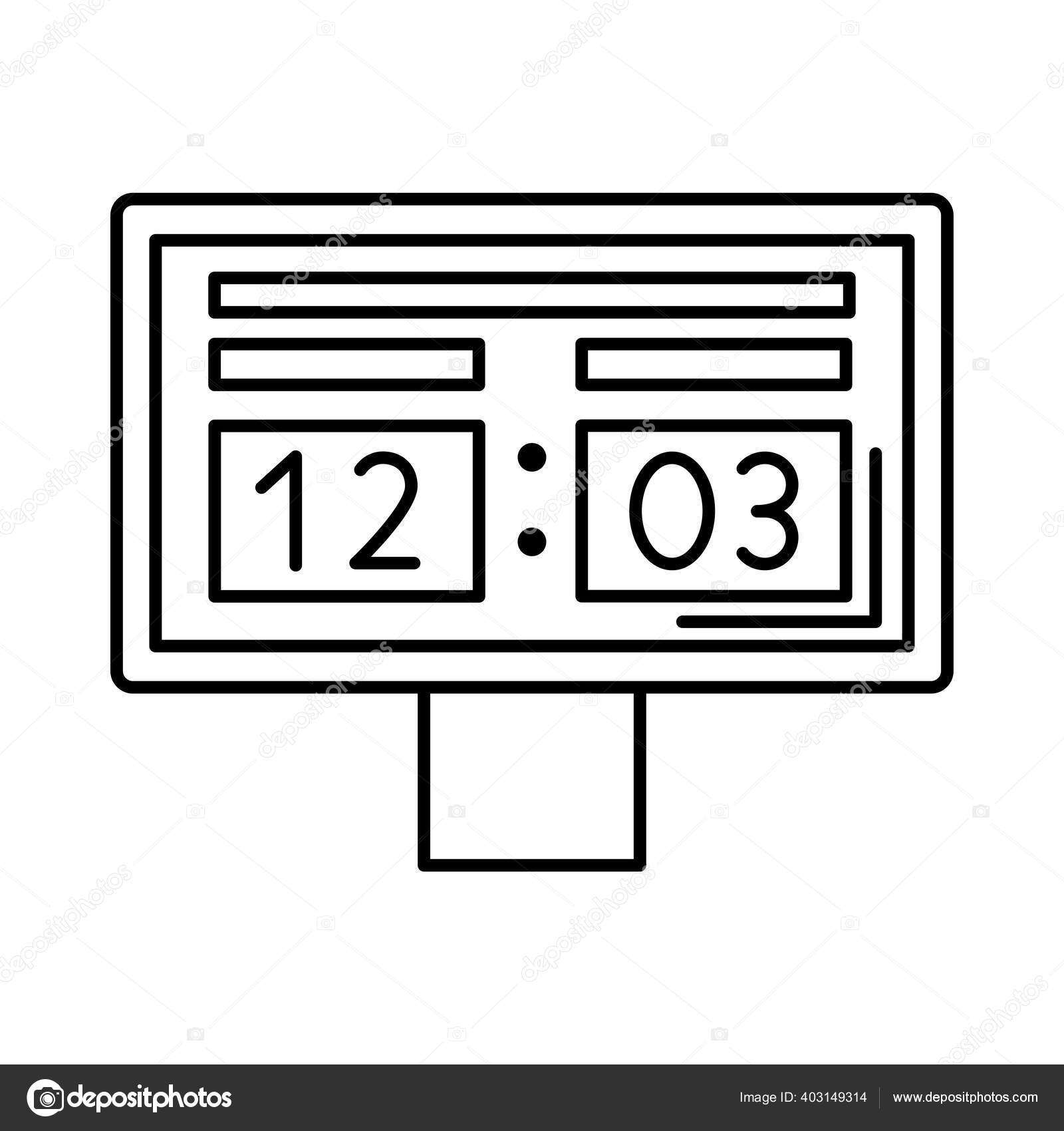 Scoreboard with time line style icon Stock Vector by ©yupiramos 403149314
