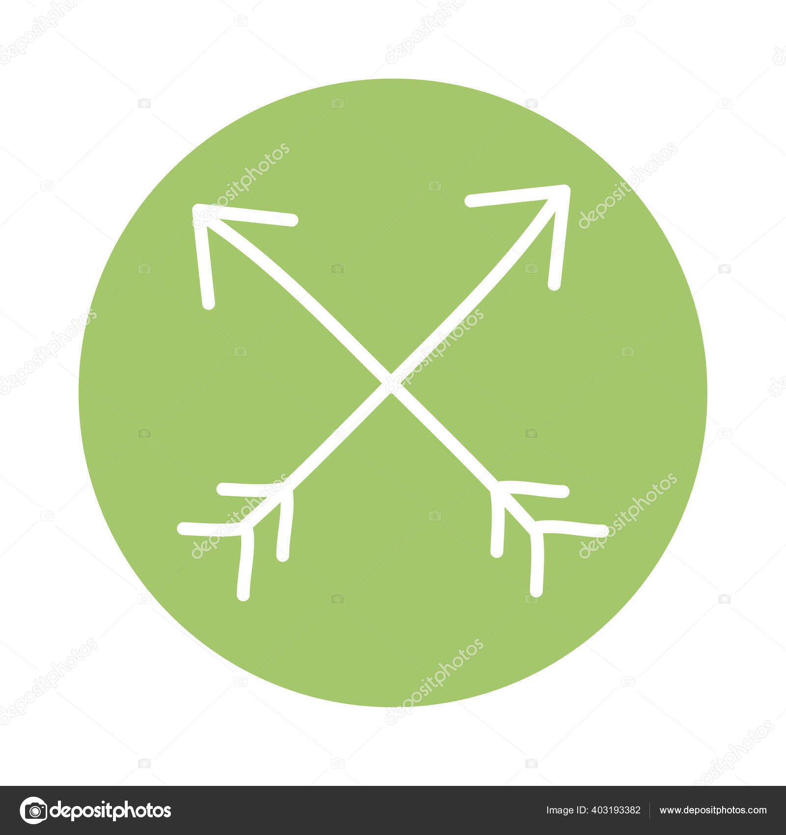 Indian arrows crossed direction block style icon Stock Vector by ...