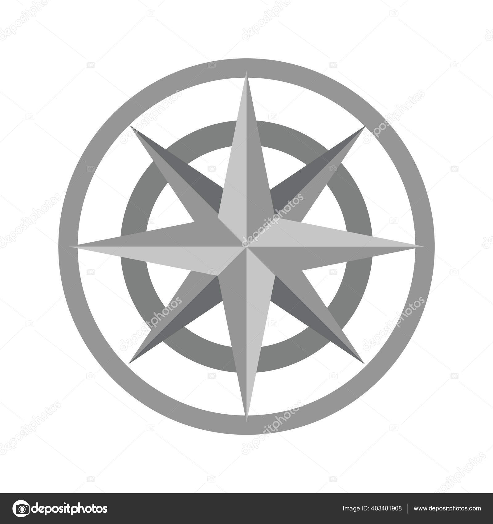 Retro compass guide gray flat style icon Stock Vector by ©yupiramos ...