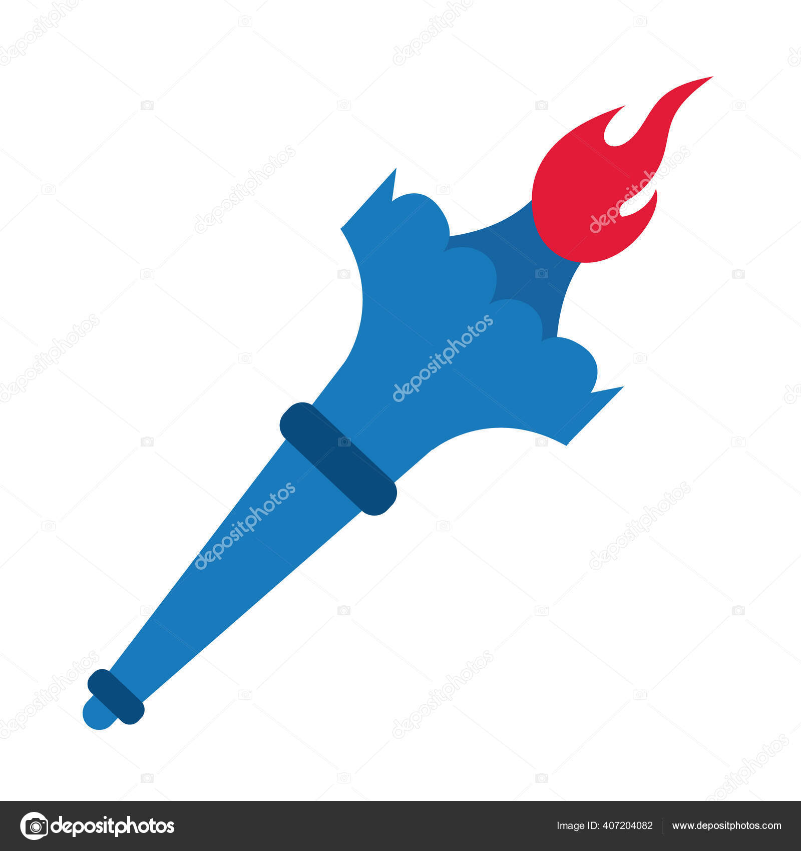 Torch emblem usa election flat style icon Stock Vector by ©yupiramos ...