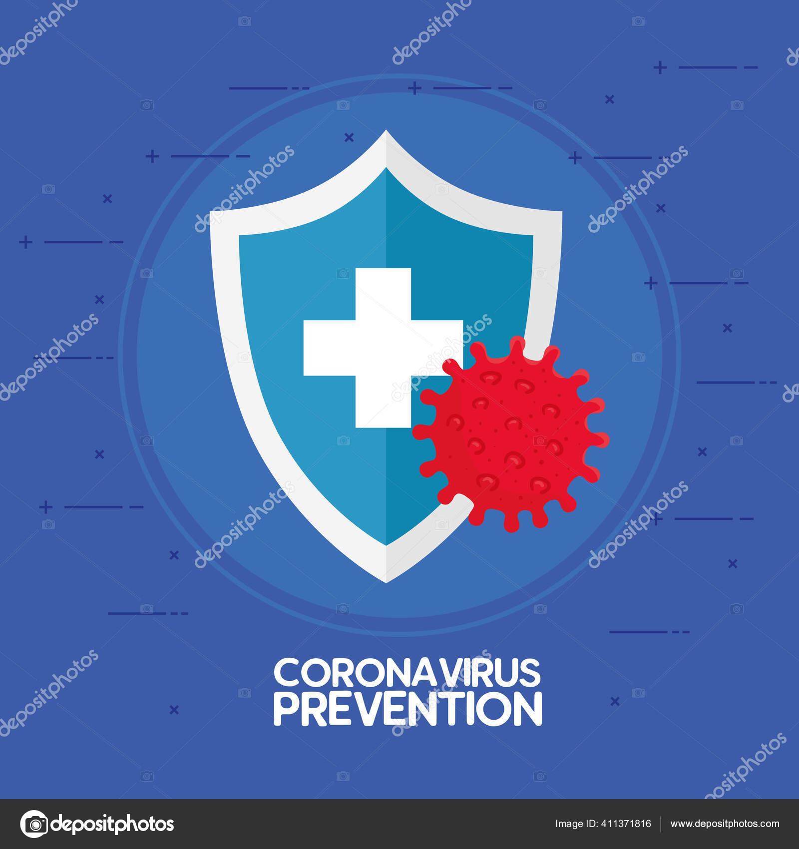 Coronavirus prevention, world map with shield protection Stock Vector ...