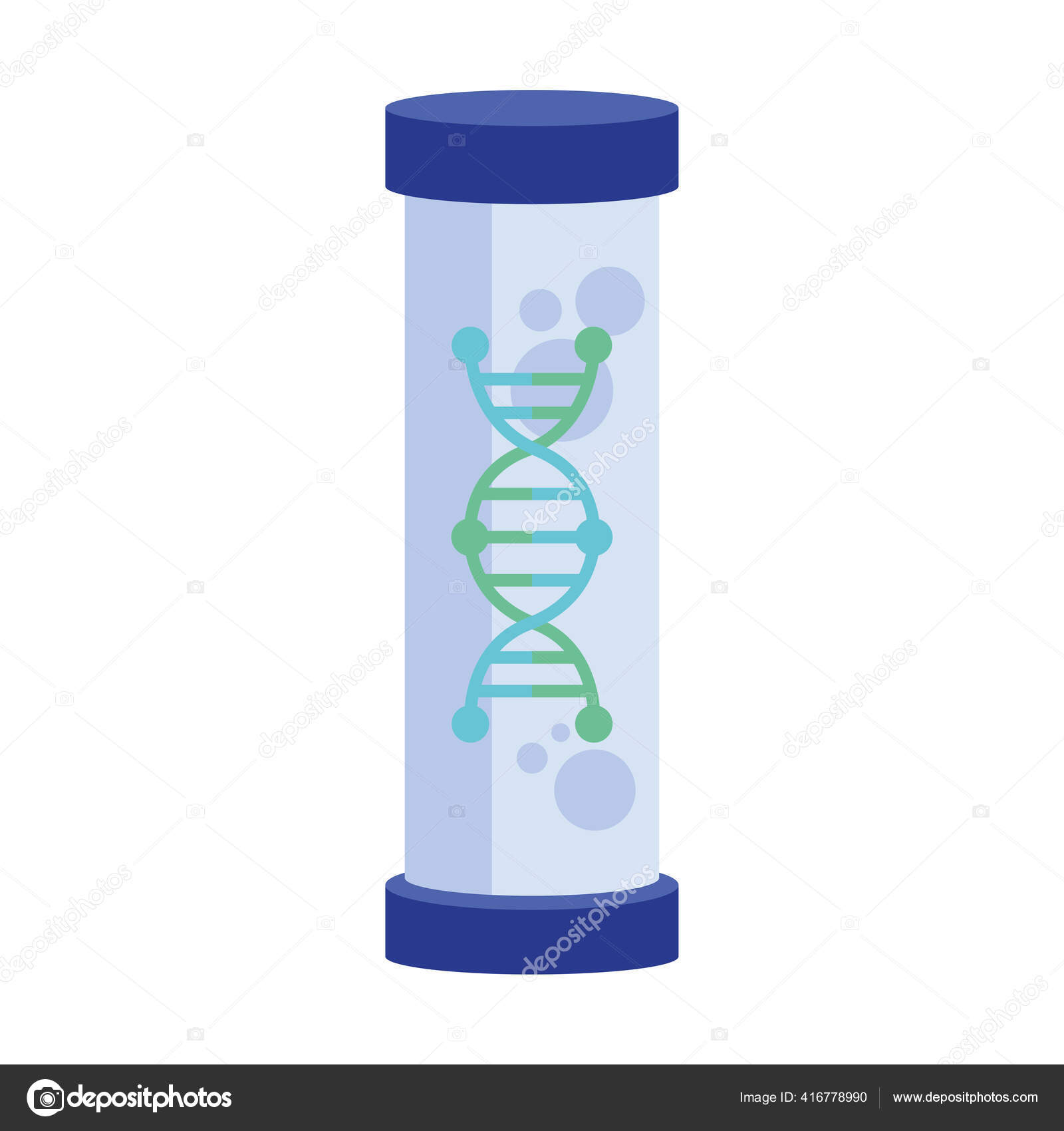 Dna structure in jar vector design Stock Vector Image by ©yupiramos ...