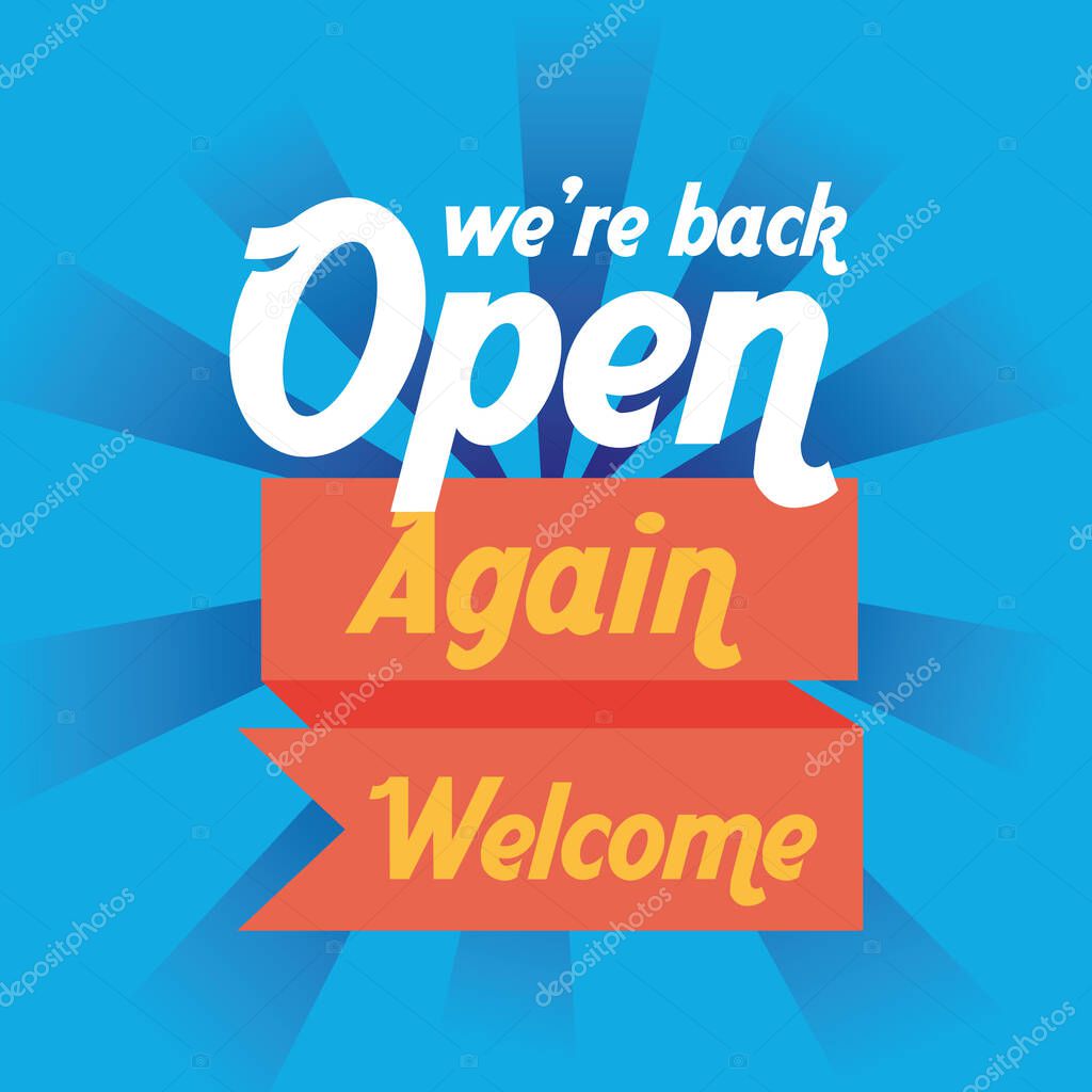 estamos de vuelta re apertura de letras en marco de cinta 2024