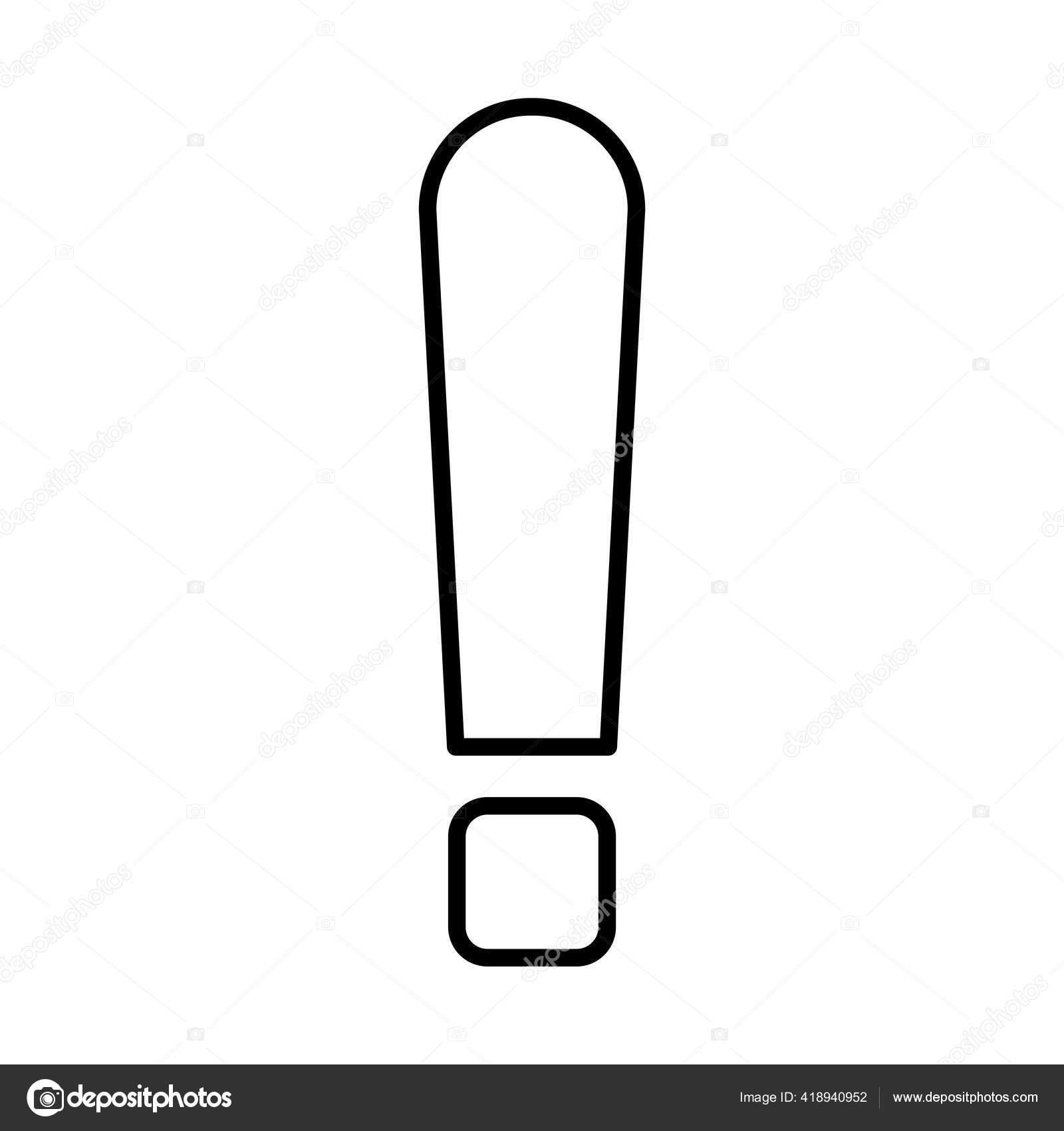 Exclamation mark sticker and line style icon vector design Stock Vector ...