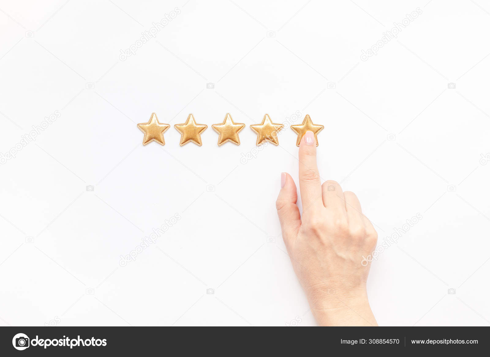 Five stars Customer Experience Feedback Concept Stock Photo by ...