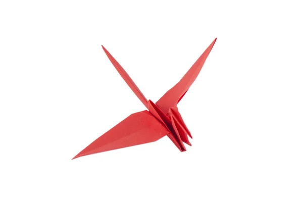 Red Origami Crane Isolated White Background — Stock Photo © Alexandra ...