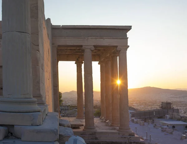 Famous Erechtheon Ancient Building Acropolis Athens Greece — Stock ...