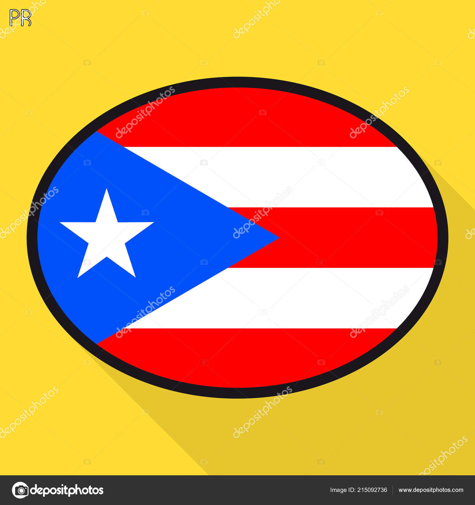 Puerto Rico Flag Speech Bubble Social Media Communication Sign Flat ...