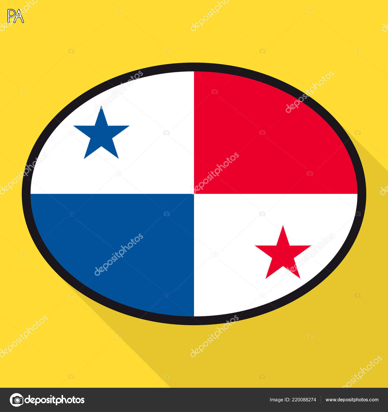 Panama Flag Speech Bubble Social Media Communication Sign Flat Business ...