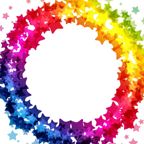 Rainbow stars border, vector texture, carnival bright Stock Vector by ...