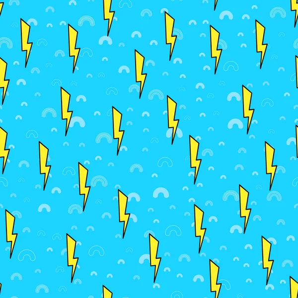 Lightning Seamless Pattern White Background Paper Print Design Abstract ...