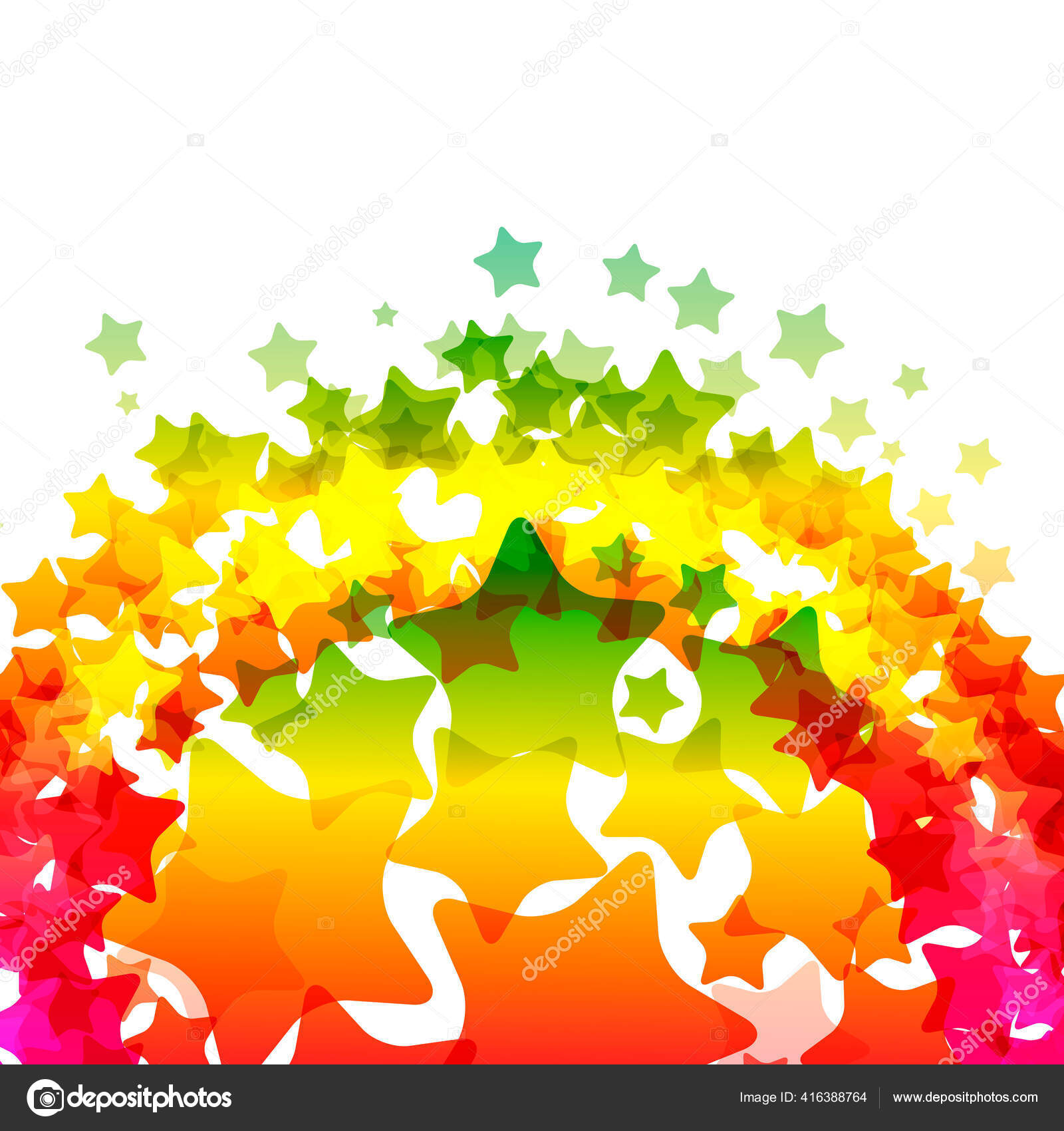 Rainbow Stars Border Vector Texture Carnival Bright Decoration Card ...