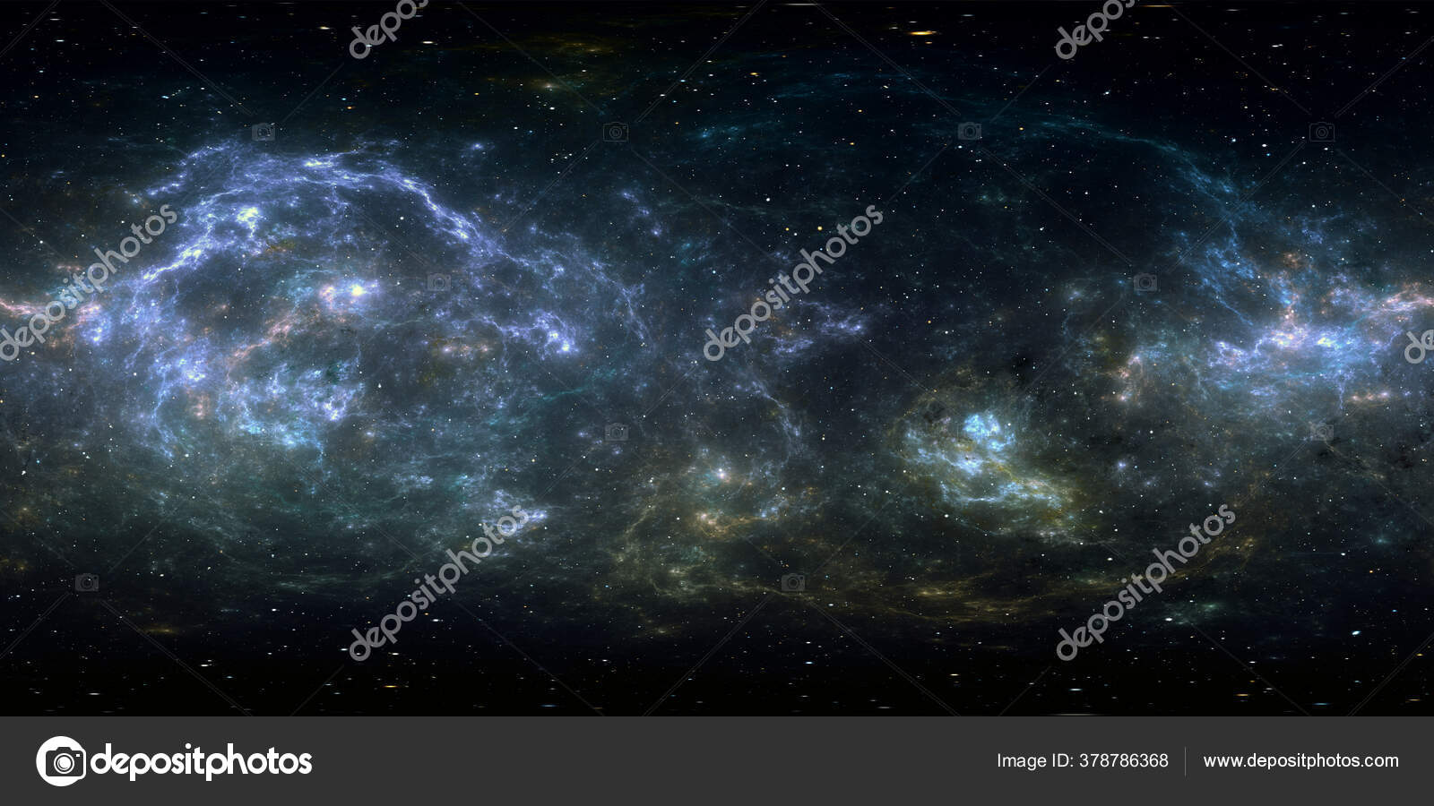 360 Equirectangular Projection Space Background Nebula Stars Panorama ...