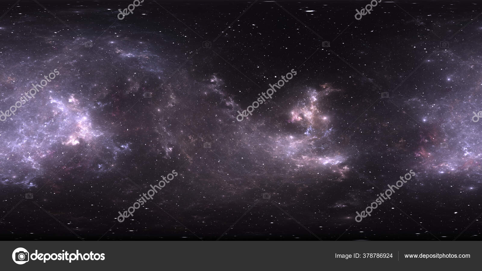 360 Equirectangular Projection Space Background Nebula Stars Panorama ...