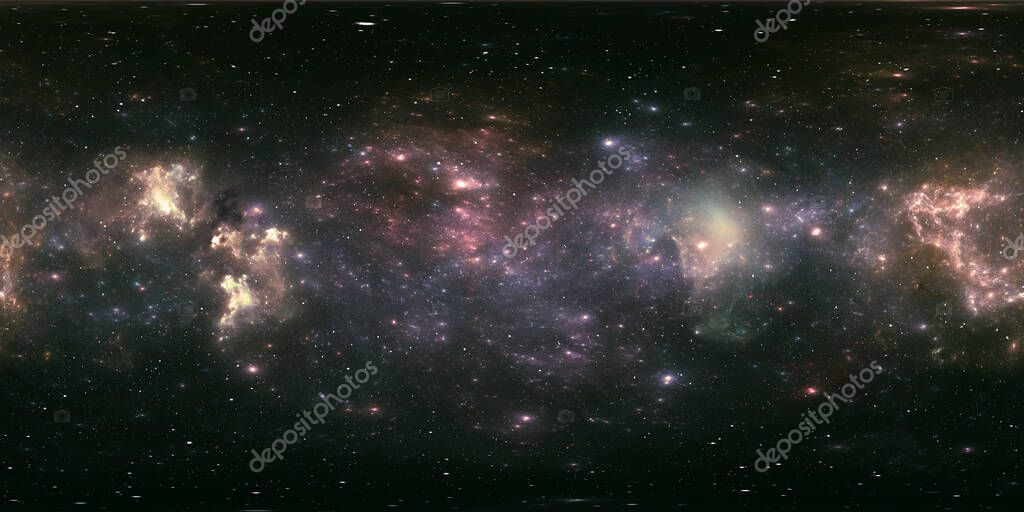 360 Proyección Equirectangular Fondo Espacial Con Nebulosa Estrellas ...