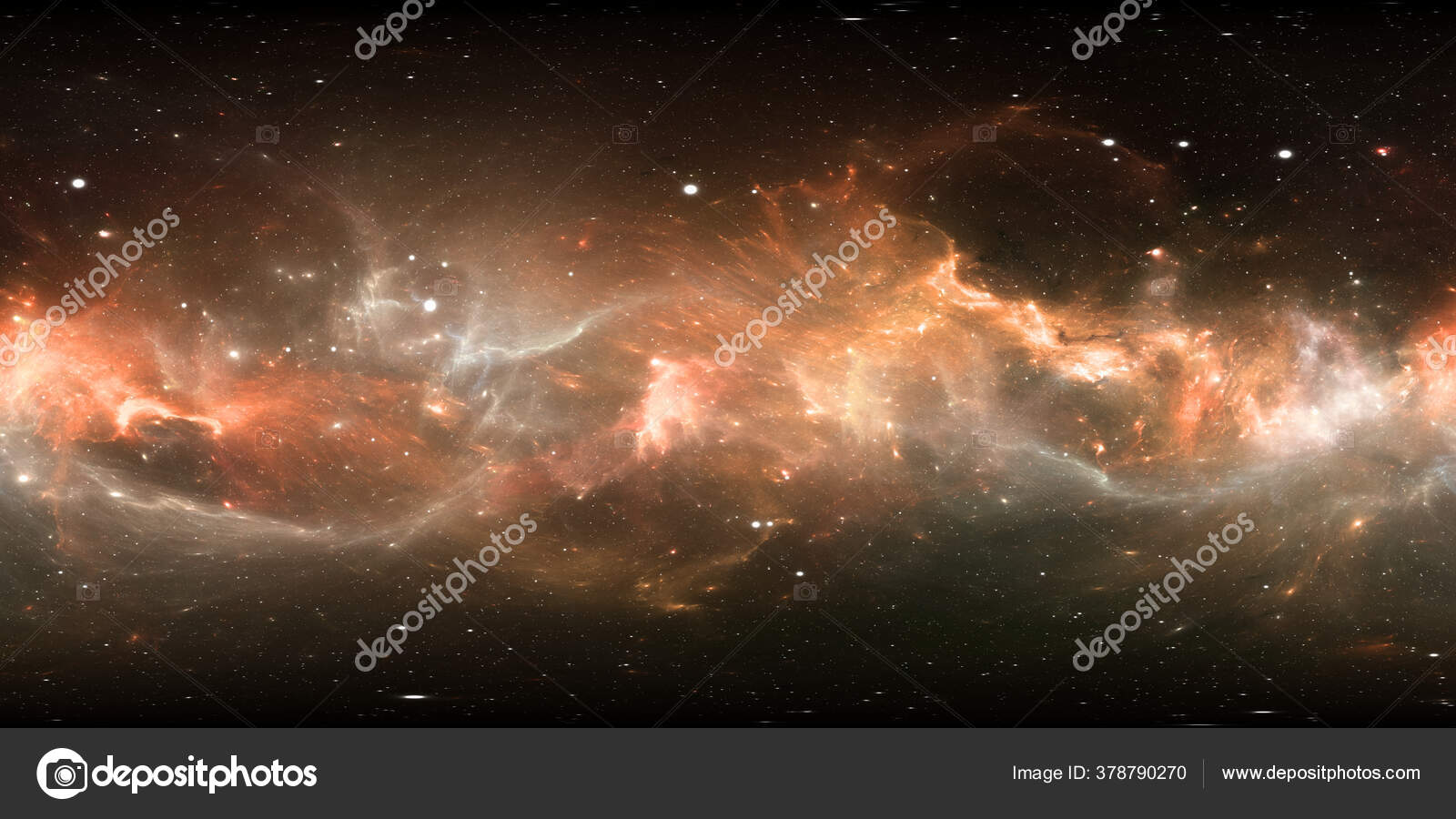 360 Degree Space Galaxy Panorama Equirectangular Projection Environment ...