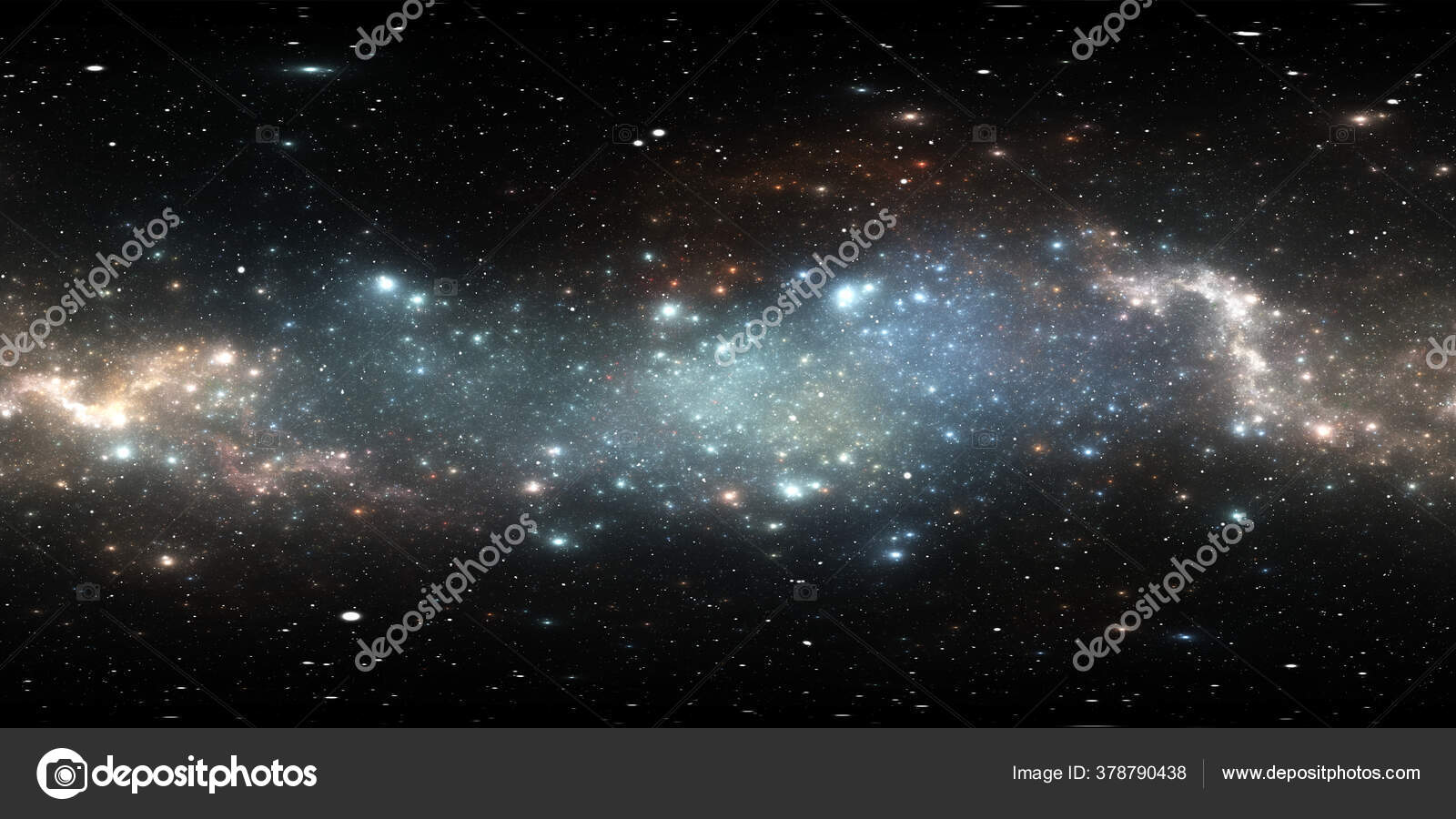 360 Degree Space Galaxy Panorama Equirectangular Projection Environment ...