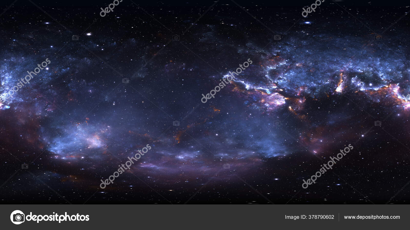 360 Degree Space Nebula Panorama Equirectangular Projection Environment ...