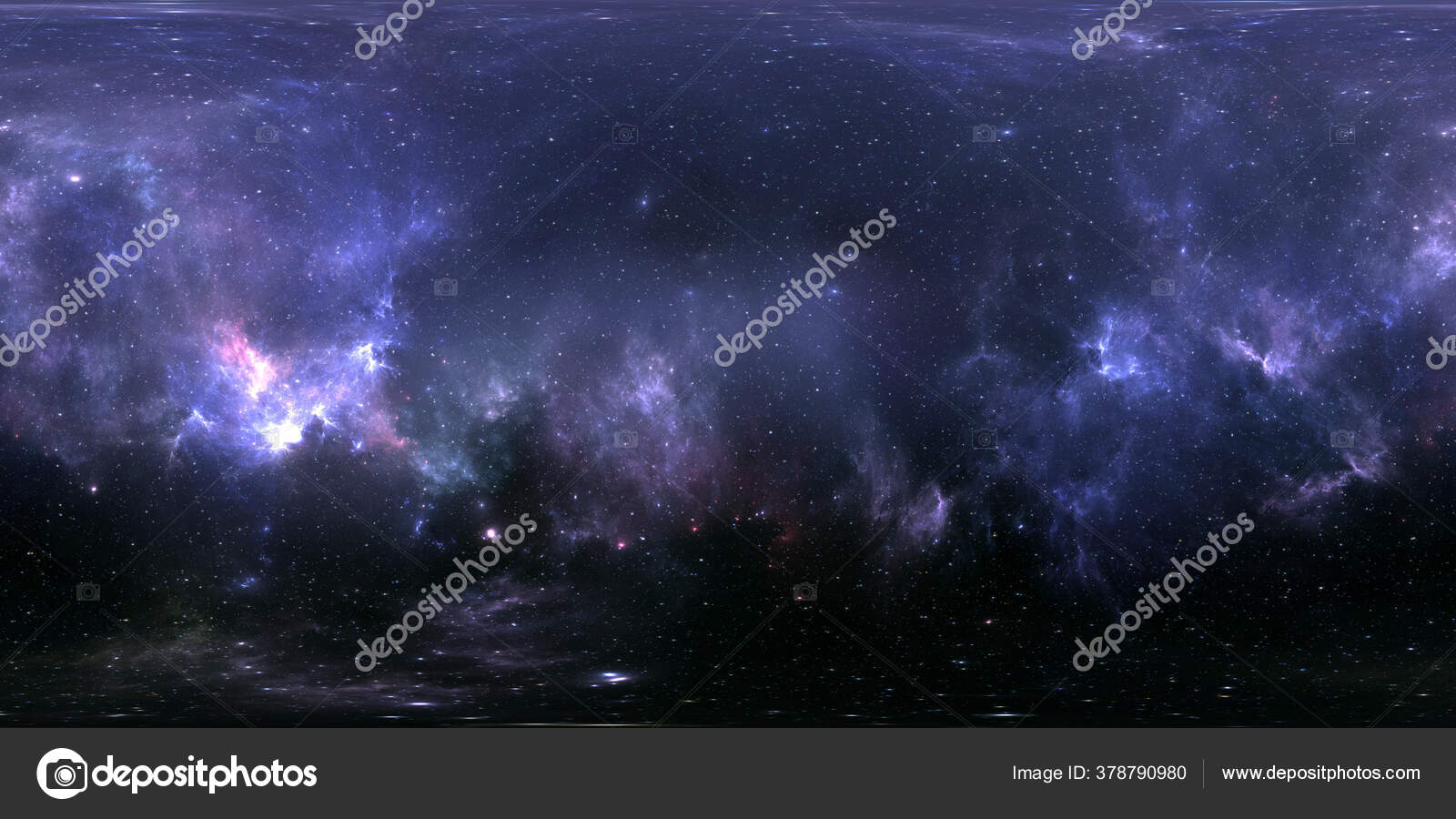 360 Equirectangular Projection Space Background Nebula Stars Panorama ...