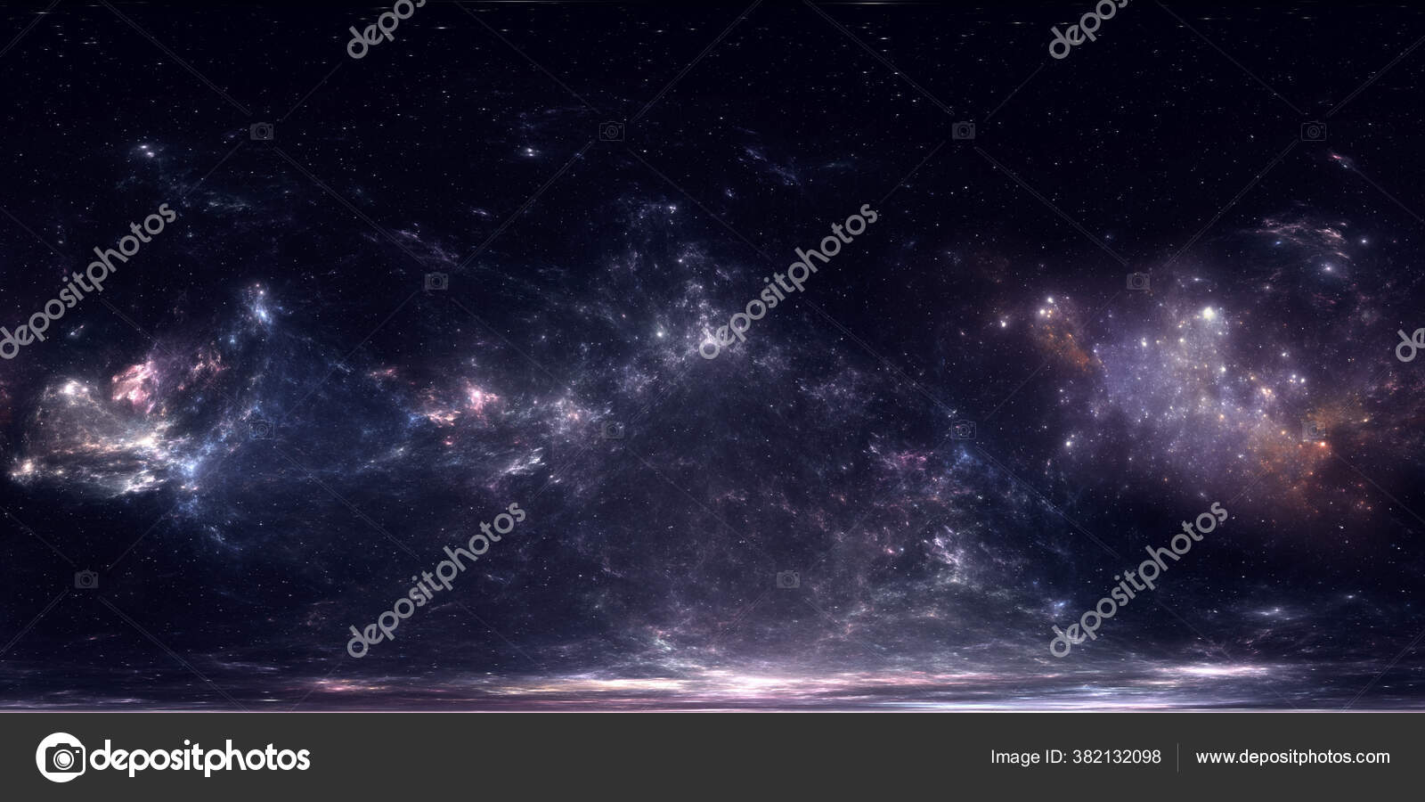 360 Degree Space Nebula Panorama Equirectangular Projection Environment ...