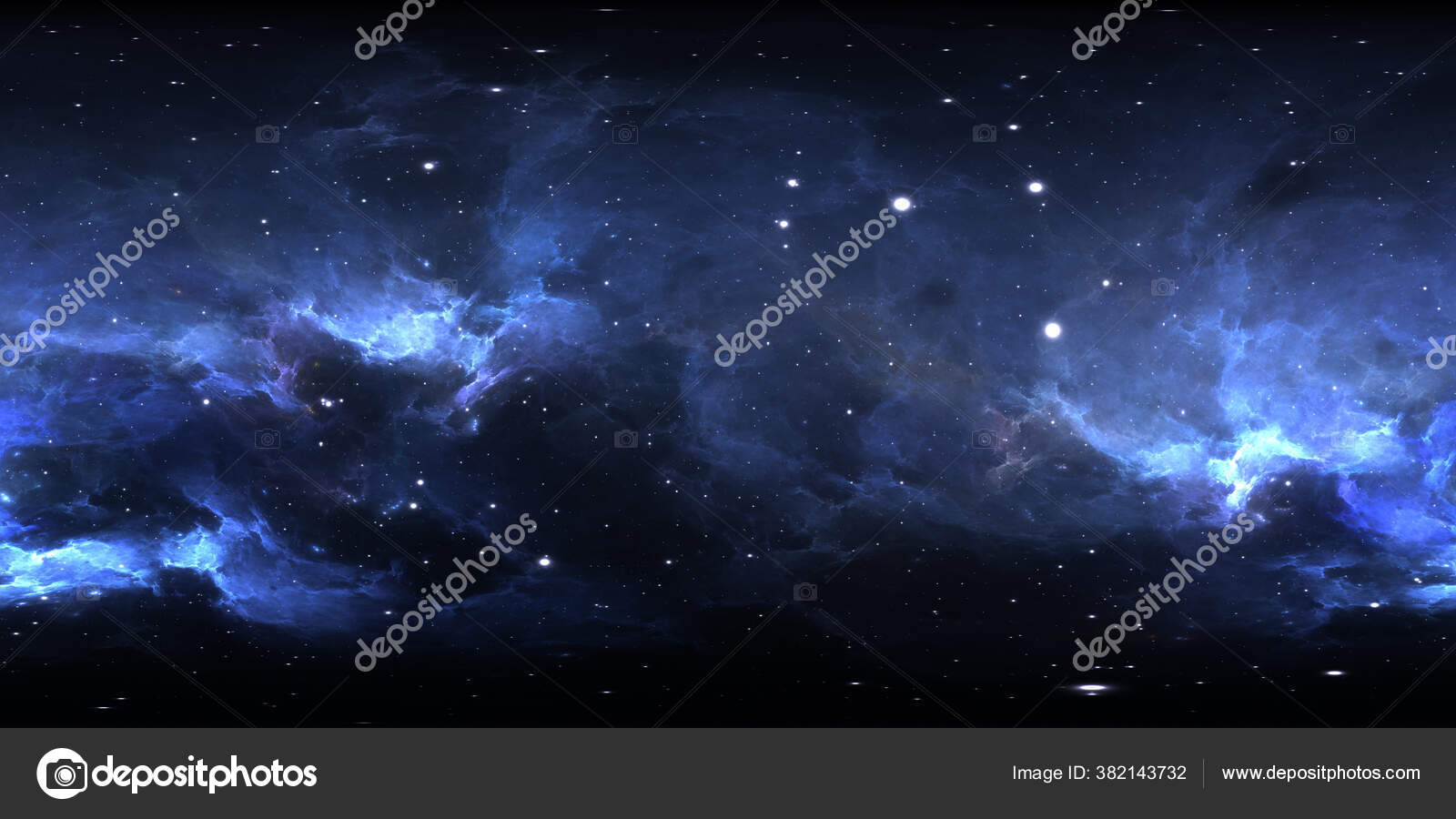 360 Degree Space Nebula Panorama Equirectangular Projection Environment ...