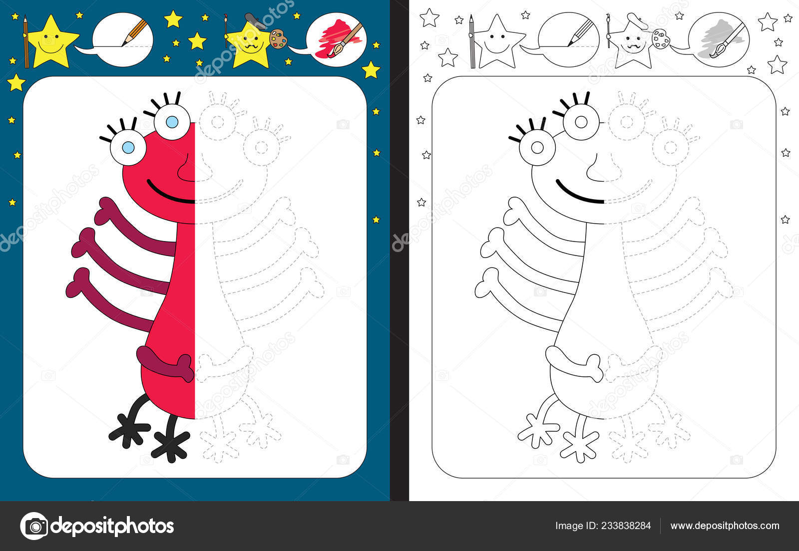 Hoja Trabajo Preescolar Para Practicar Habilidades Motoras Finas Trazar ...