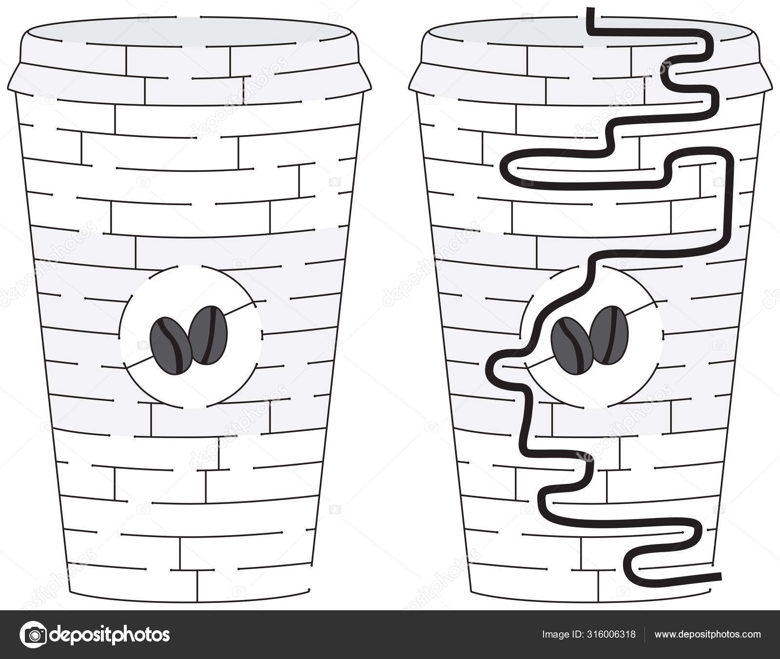 Coffee cup maze Stock Vector by ©nahhan 316006318