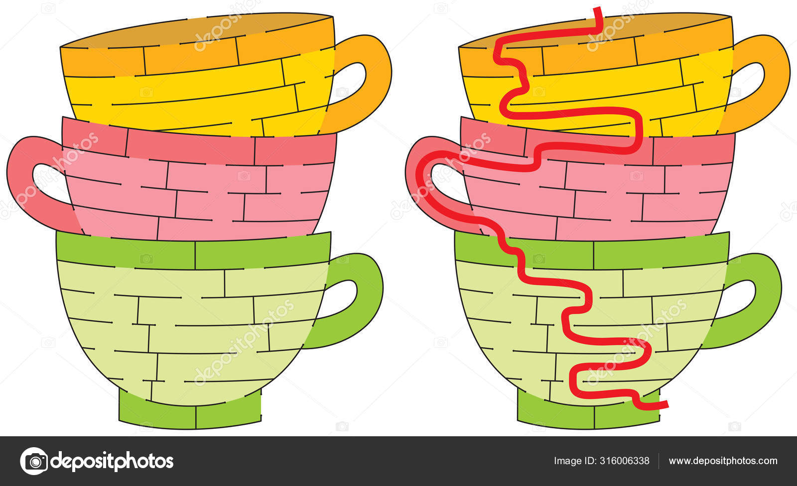 Cups maze Stock Vector Image by ©nahhan #316006338