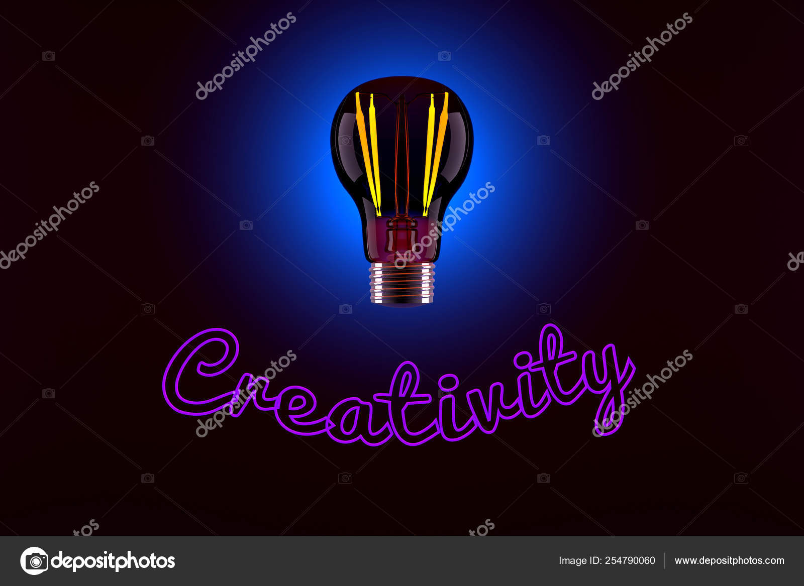 Light Bulb and Creativity Stock Photo by ©Spectral 254790060