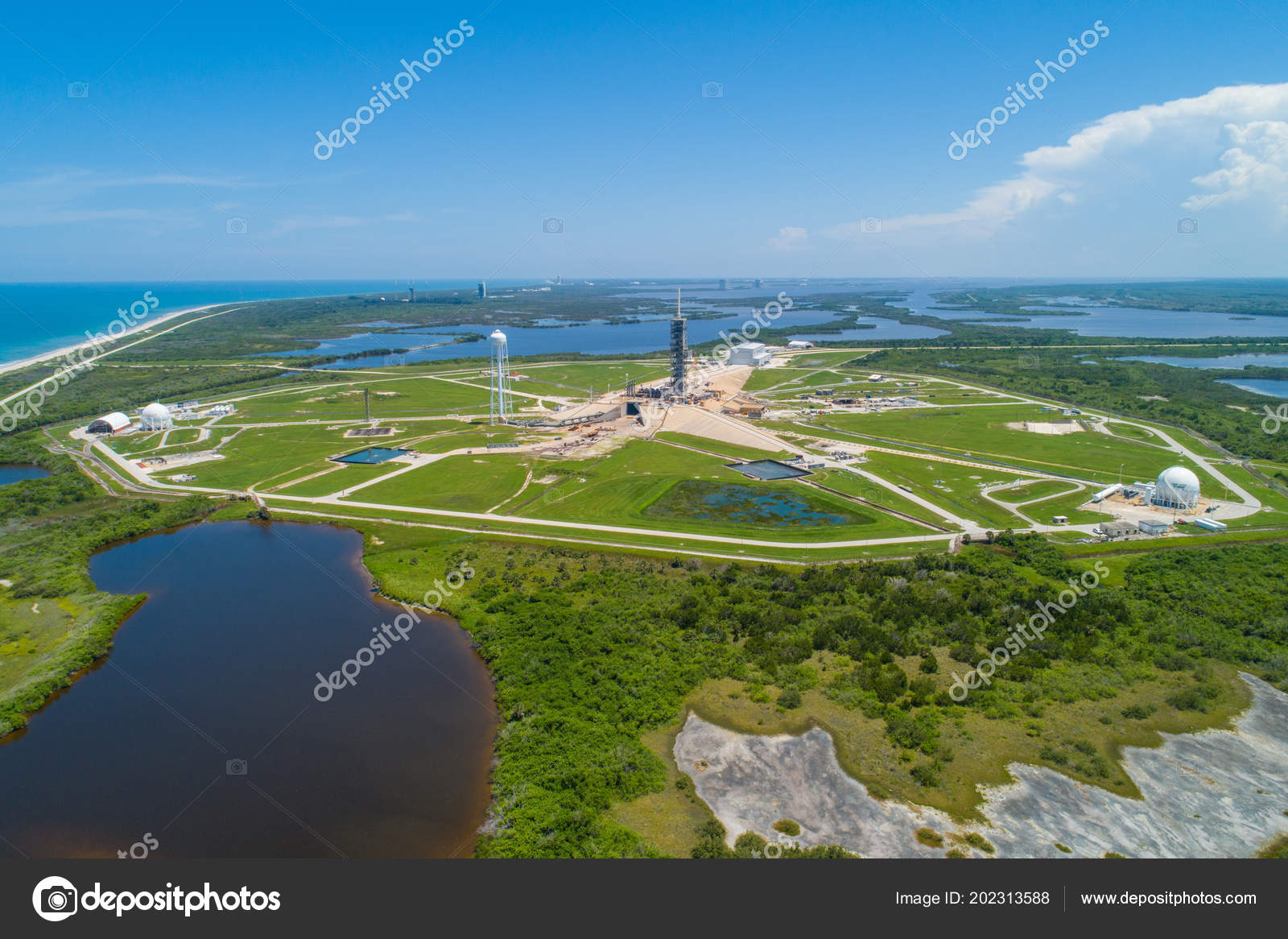 Aerial Image Rocket Launch Site Stock Photo by ©felixtm 202313588