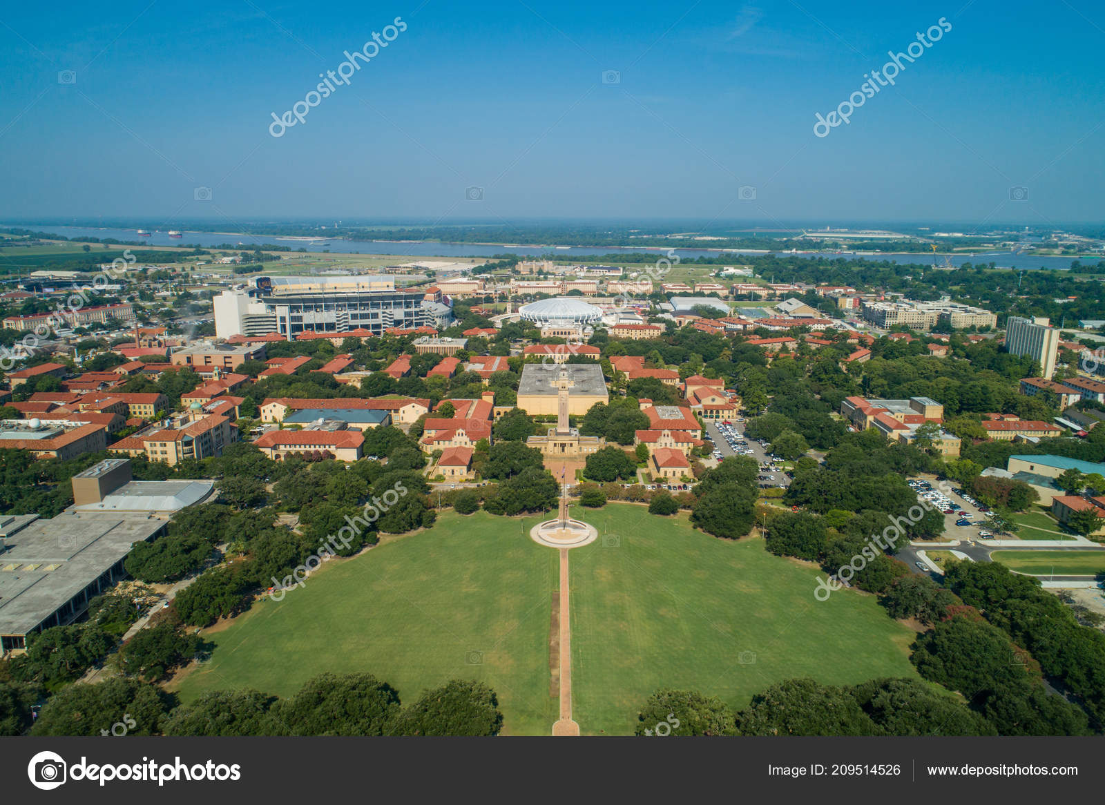 Drone Aerial Photo Louisiana State University College Campus — Stock ...