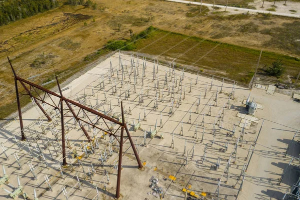 Aerial Photo Inspection Electric Power Relay Station Electrical ...