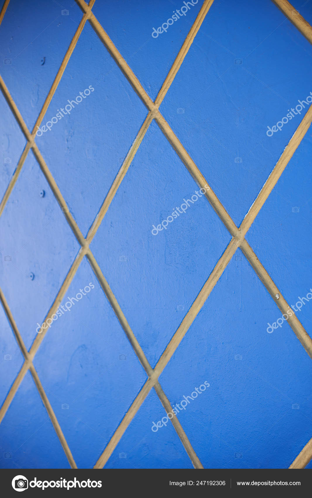 Blue Diamond Pattern Background Painted Wall Tiles — Stock Photo ...