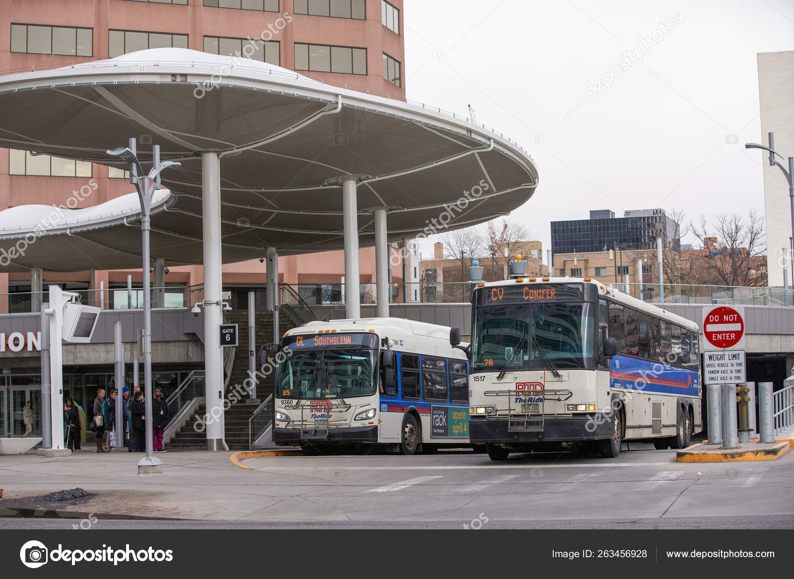 Bus Terminal Transit Station Downtown Denver Image – Stock Editorial ...