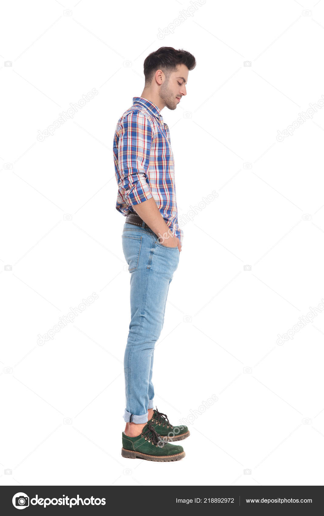 People Standing Side View Person Standing Side View