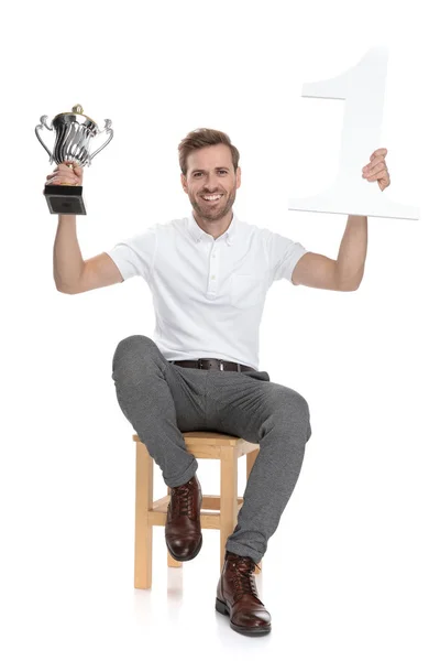 Man holding awards Stock Photos, Royalty Free Man holding awards Images ...