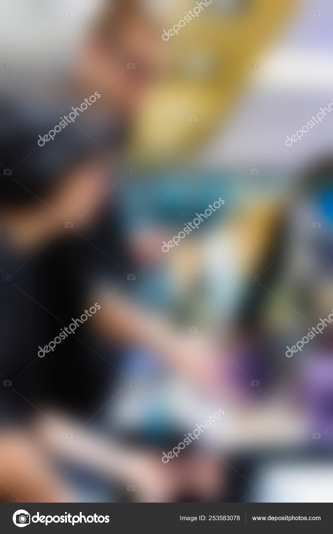 Makeup artist and model theme blur background Stock Photo by ...