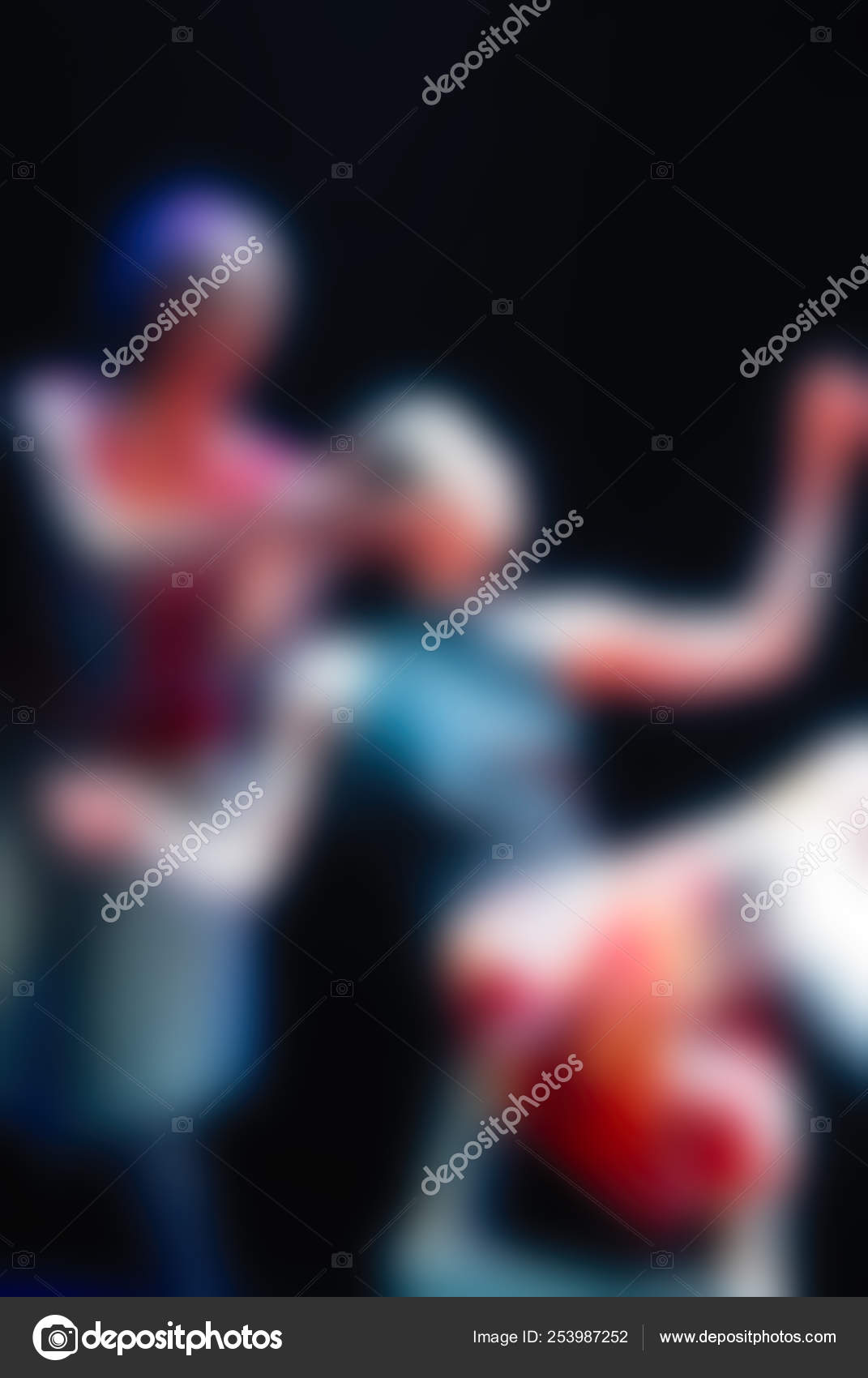 Contemporary dance performance bokeh blur background — Stock Photo ...