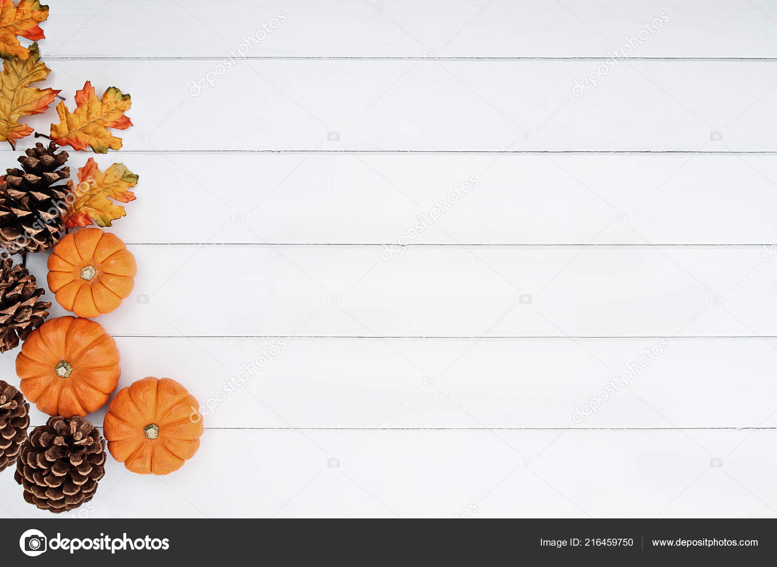 Rustic Fall Background Autumn Leaves Pine Cones Mini Pumpkins Free ...