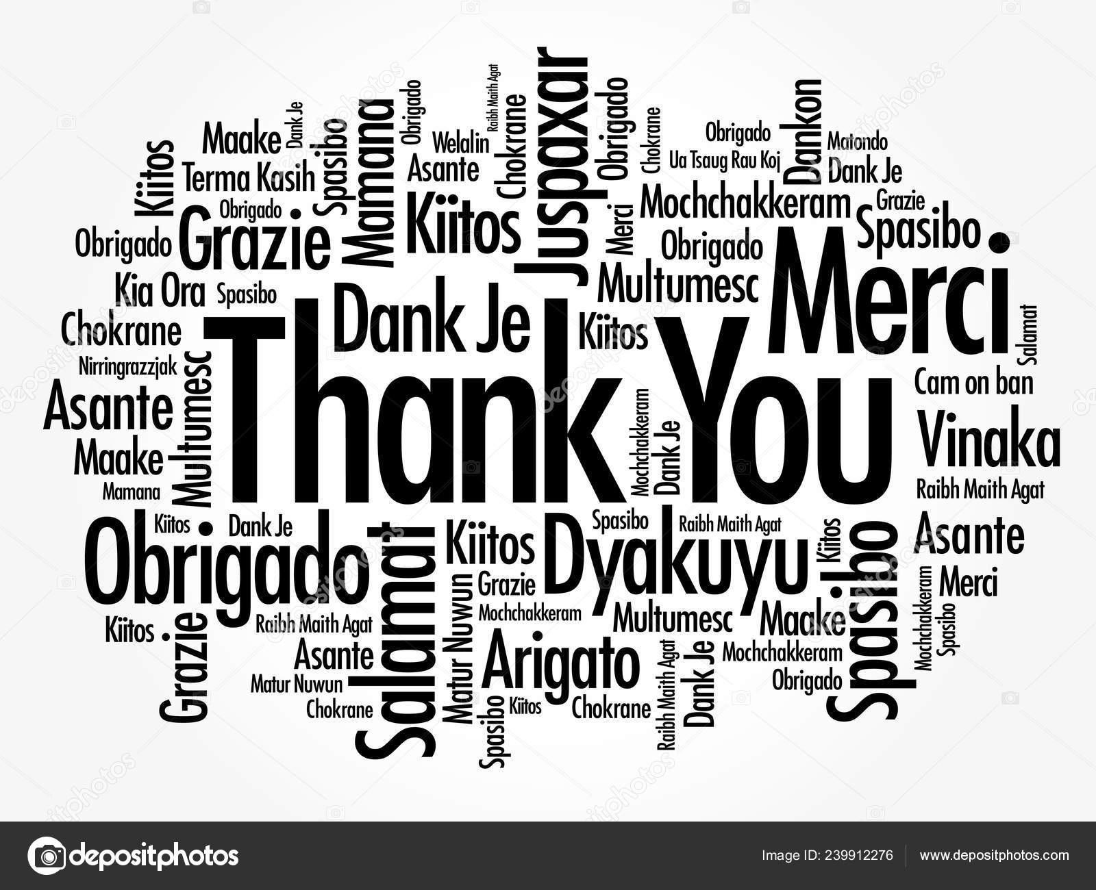 The Word Thank You In Different Languages