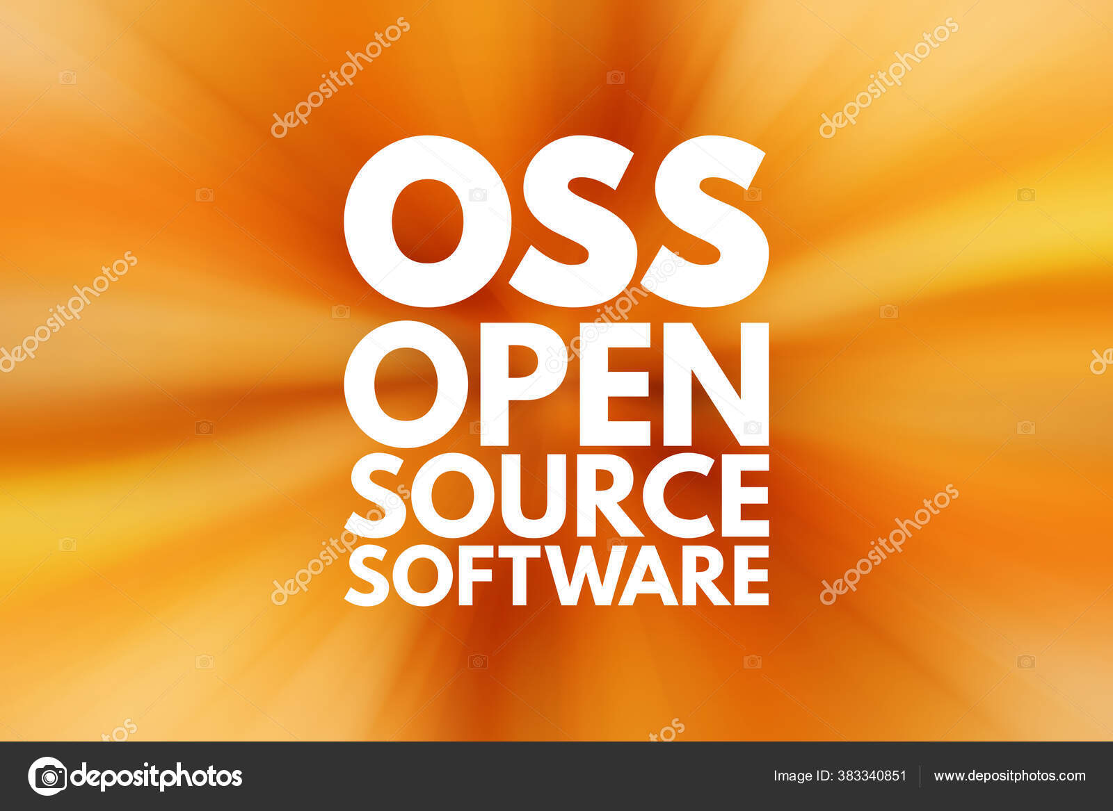 Oss Open Source Software Acronym Technology Concept Background — Stock Photo © dizain #383340851
