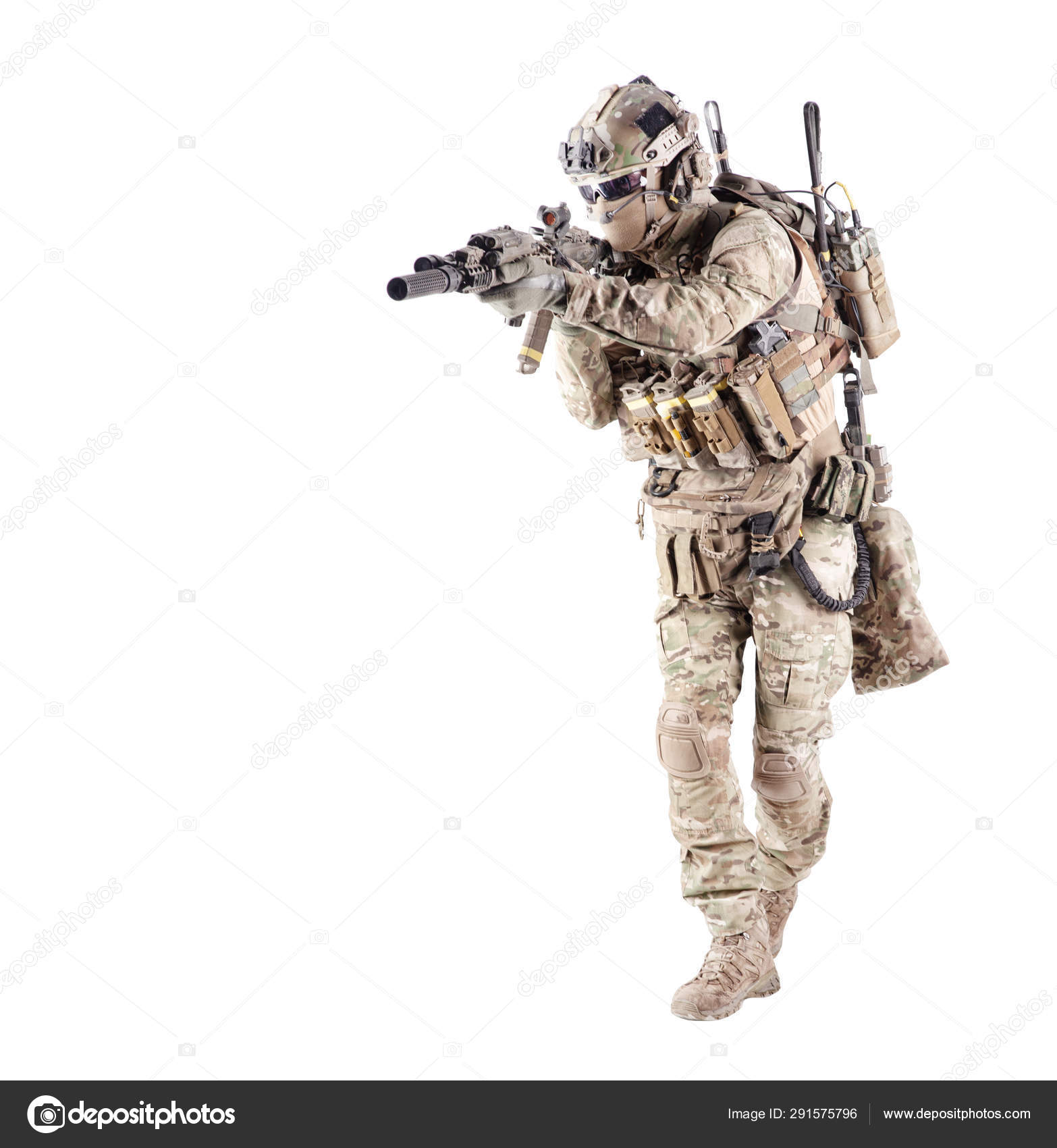 Soldier Shooting Gun