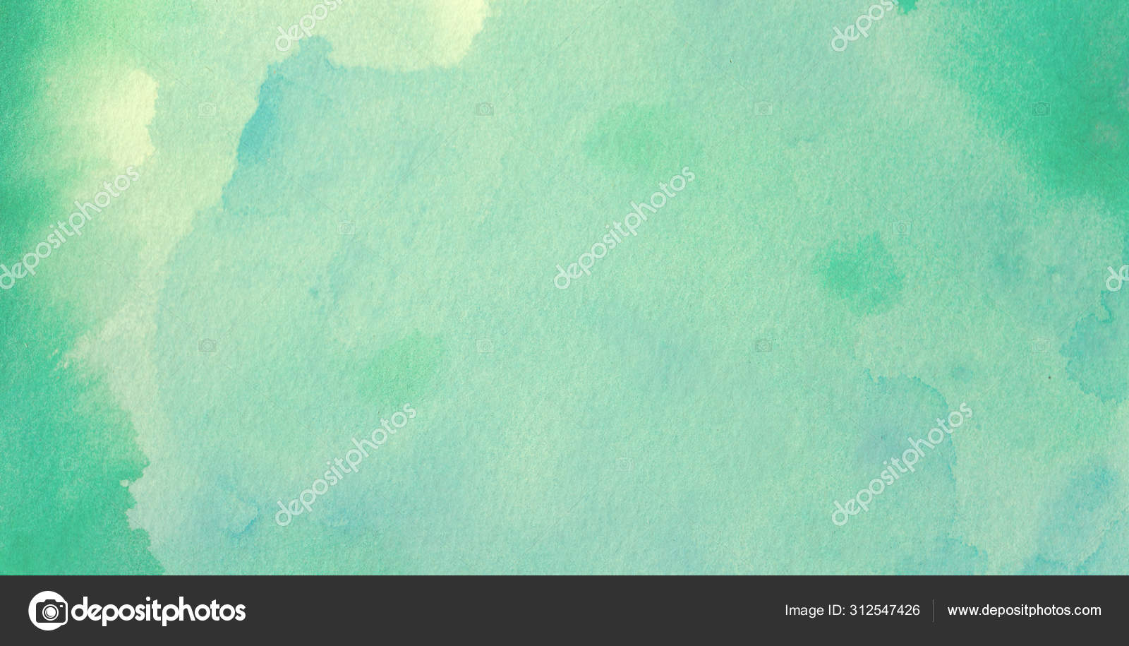 Blue Green Watercolor Paint Splash Blotch Background Fringe Bleed Wash ...