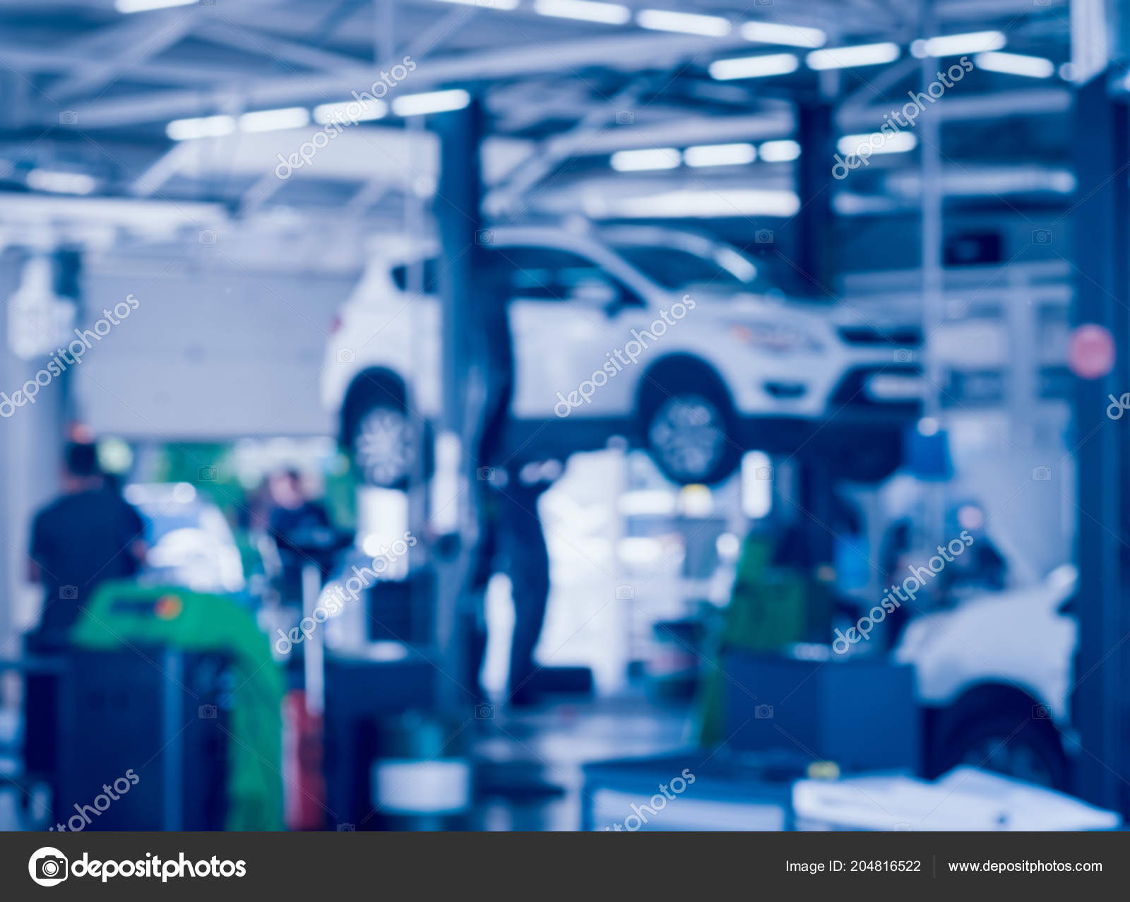 Auto Repair Service Blurred Background Stock Photo by ©Romaset 204816522