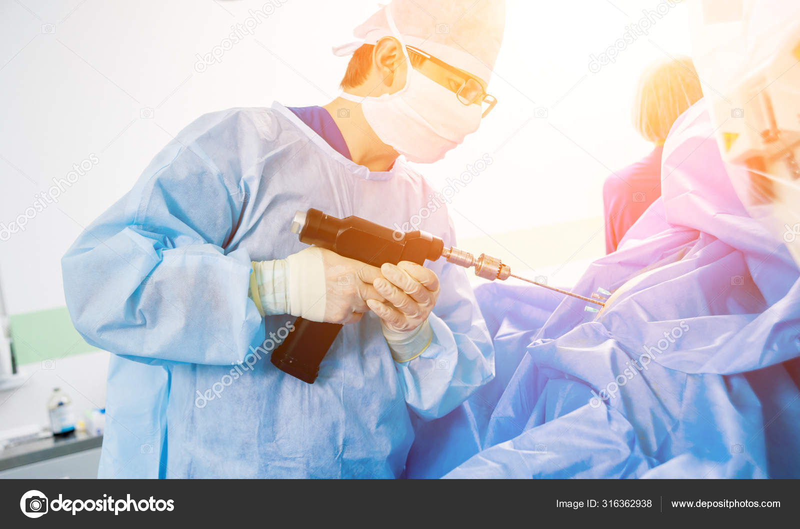 Arthroscope Surgery Orthopedic Surgeons Teamwork Operating Room Modern ...