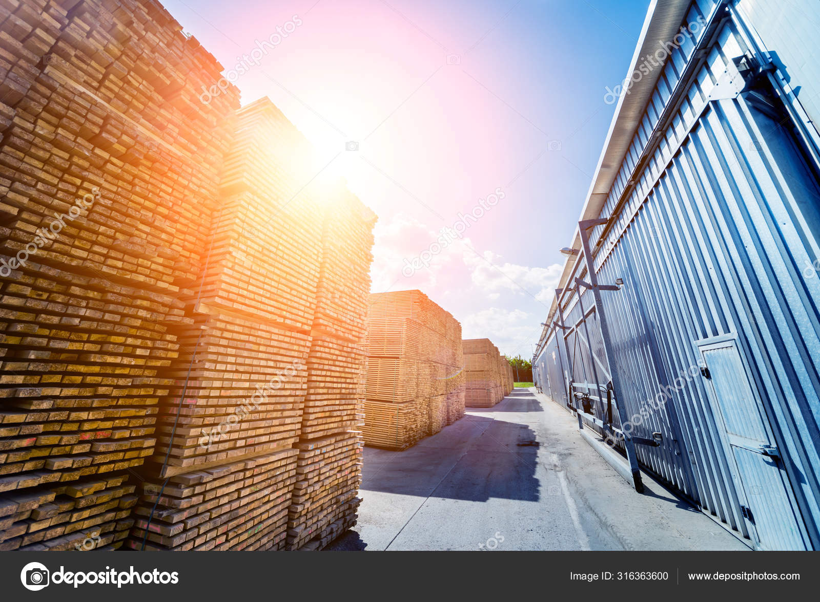 Lumber Ready Loading Dry Kiln Wood Drying Containers Stock Photo by ...