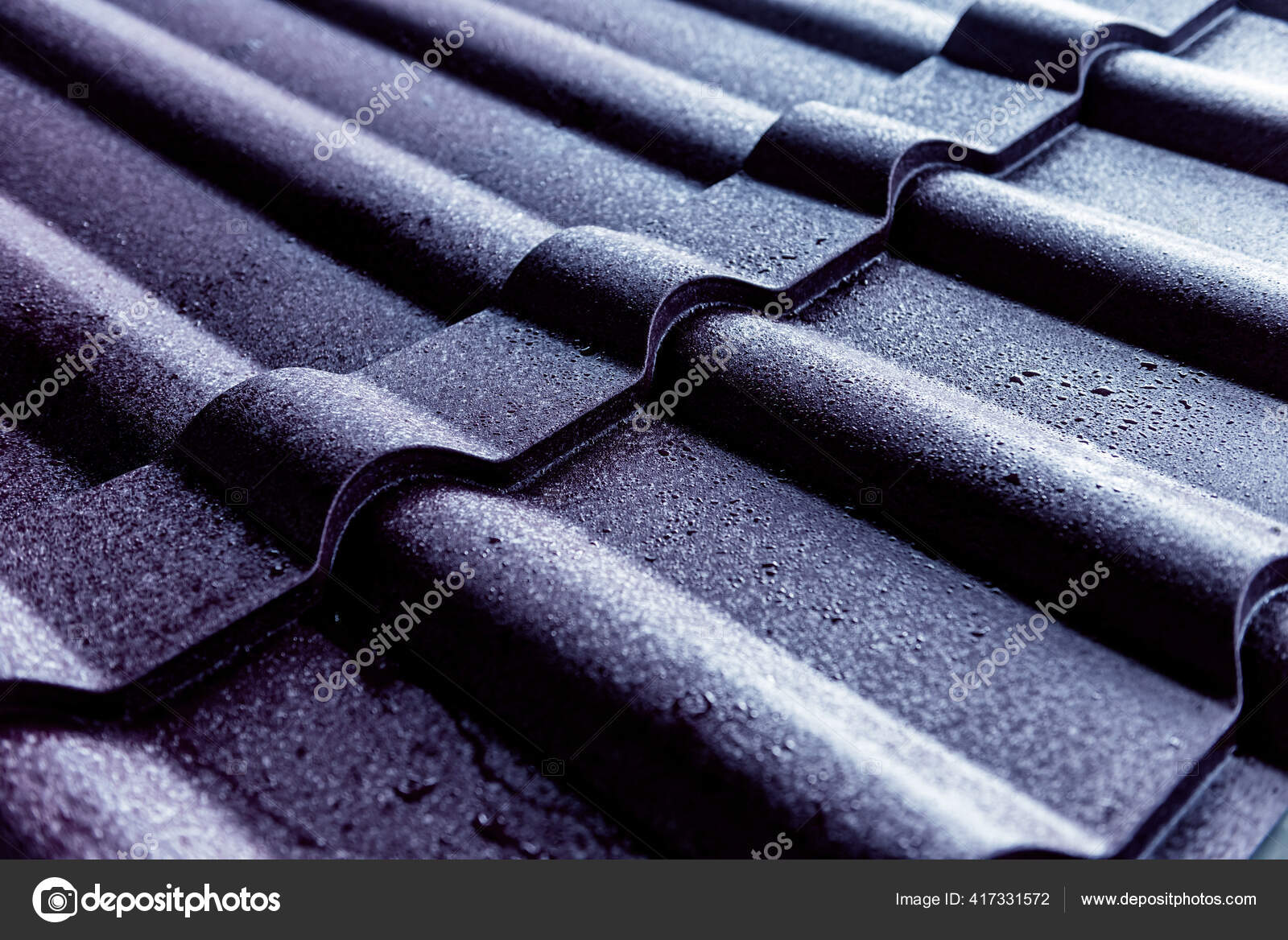Violet metallic roof tiles background with light pattern. Stock Photo ...