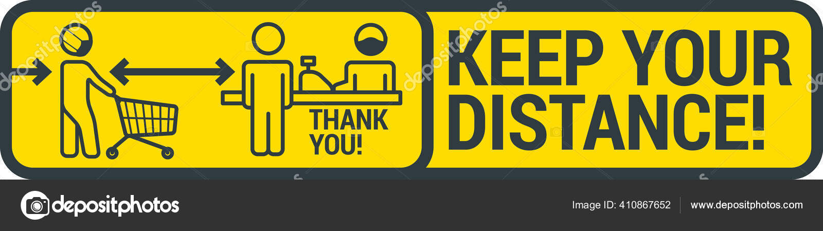 Keep safe social distance sign Stock Vector by ©ints-v 410867652