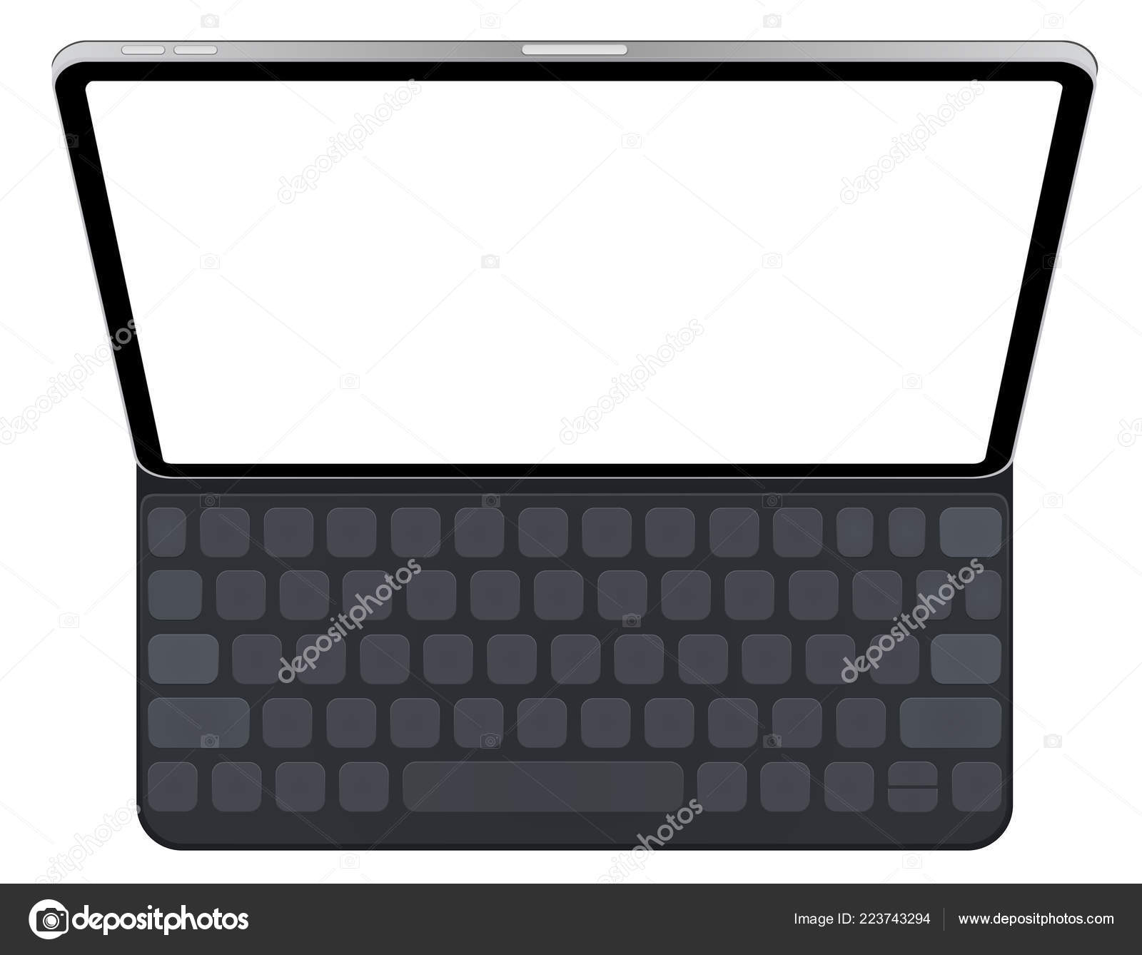 Tableta Negocios Ipad Pro Con Vector Teclado Eps Vector de stock ...